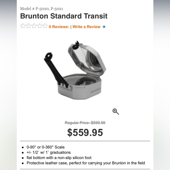 Other | The Original Brunton Pocket Transit In Quadrants Damped | Poshmark